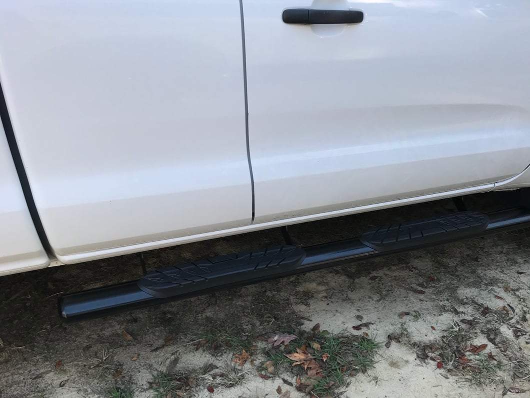 Barricade 4-Inch Oval Straight End Side Step Bars; Black (19-23 Ranger ...